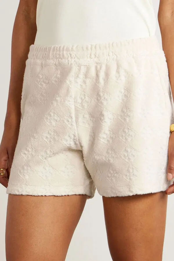 Tory Burch Jacquard Terry Cotton-blend Shorts