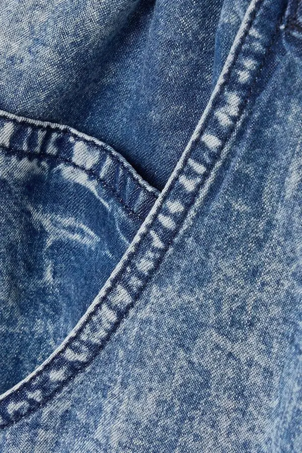 MARANT ETOILE Belted Chambray Shorts - Blue