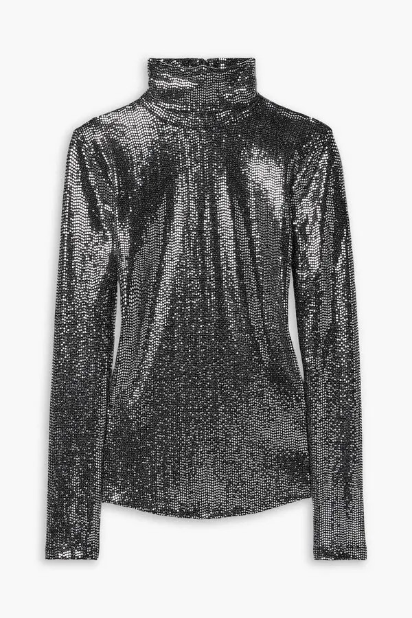 Isabel Marant Étoile Joyela Sequined Turtleneck Top