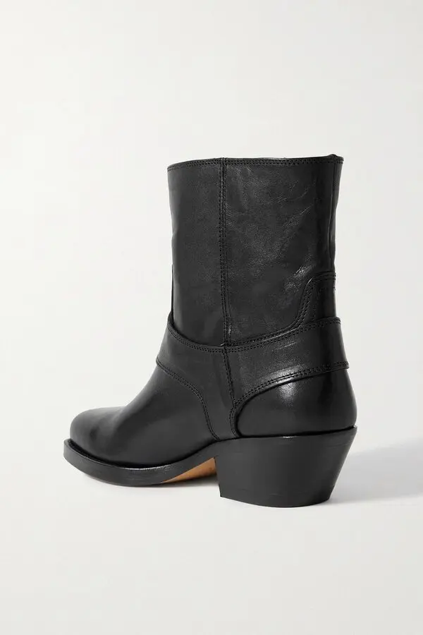 Isabel Marant Étoile Akson Embellished Tasseled Leather Ankle Boots