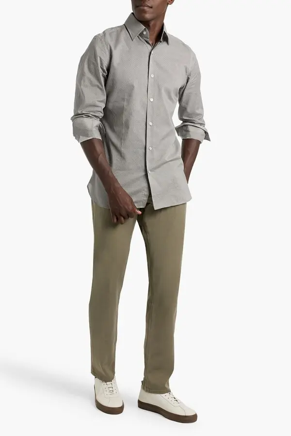 TOM FORD Polkadot Cotton Shirt - Gray