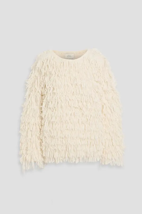 Loulou De Saison Gabin Fringed Woolblend Sweater - Ivory