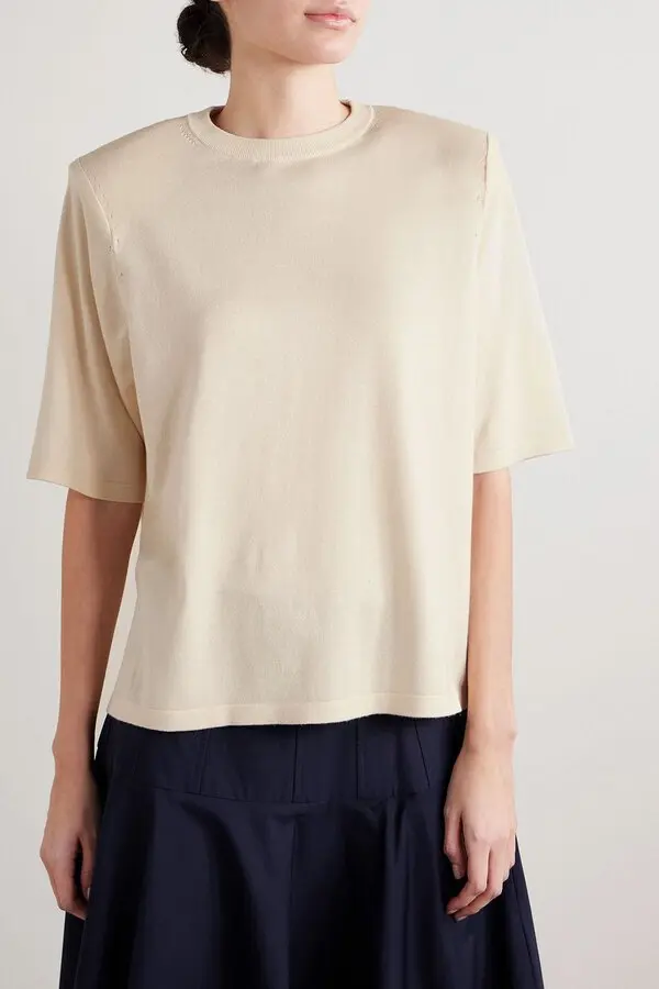 Altuzarra Lilou Oversized Silk And Cotton-blend Jersey T-shirt