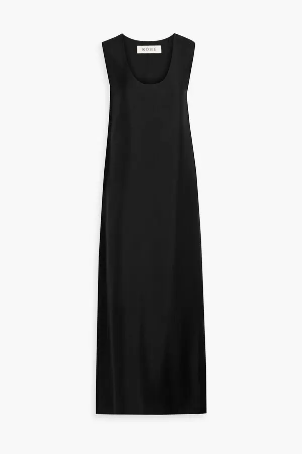 RÓHE Silksatin Maxi Dress - Black