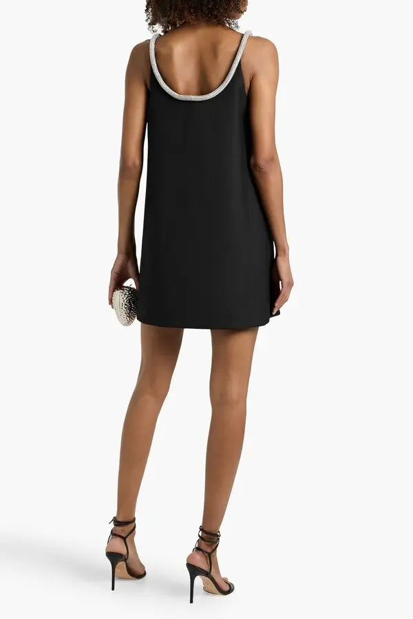 RÓHE Crystal-embellished Wool-blend Crepe Mini Dress