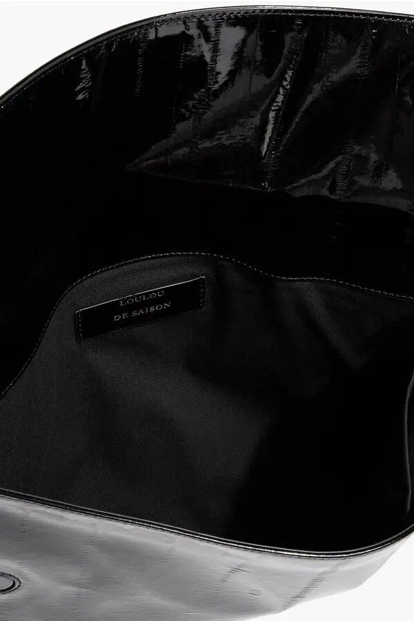Loulou De Saison Maury Eel-effect Patent Leather Clutch