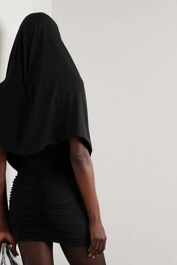 Magda Butrym Layered Hooded Mini Dress