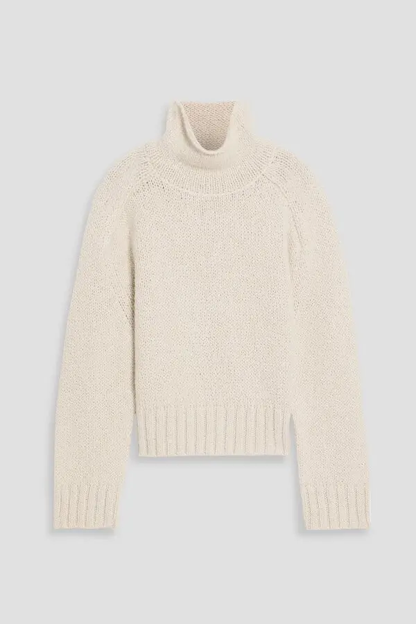 Loulou De Saison Kean Alpaca And Woolblend Turtleneck Sweater - Ecru
