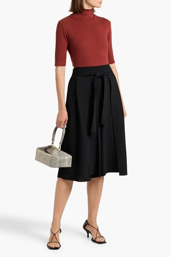 Vince Ribbed Cotton Turtleneck Top