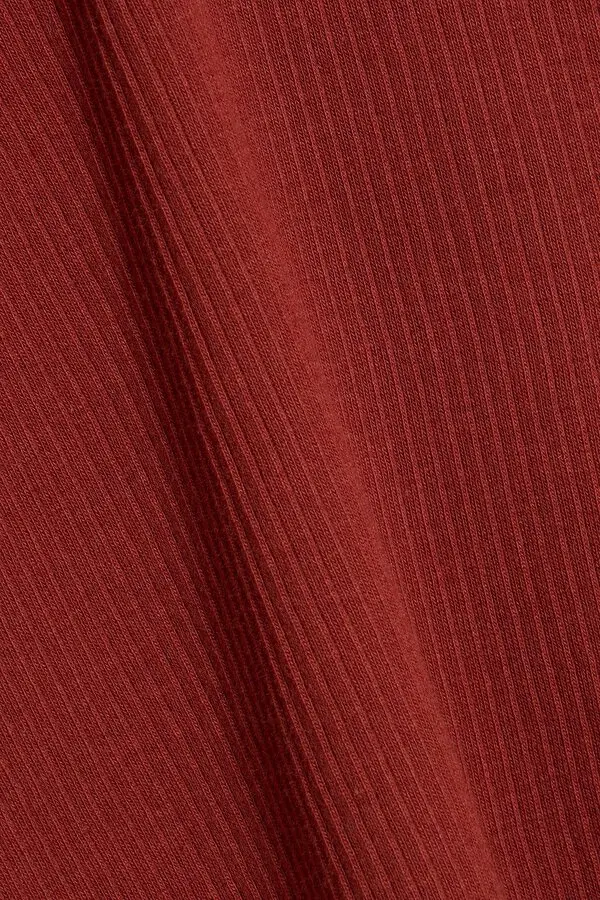 Vince Ribbed Cotton Turtleneck Top