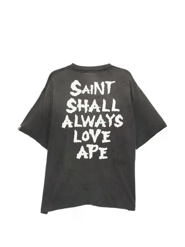 LE MONT SAINT MICHEL Graphic-print Distressed T-shirt