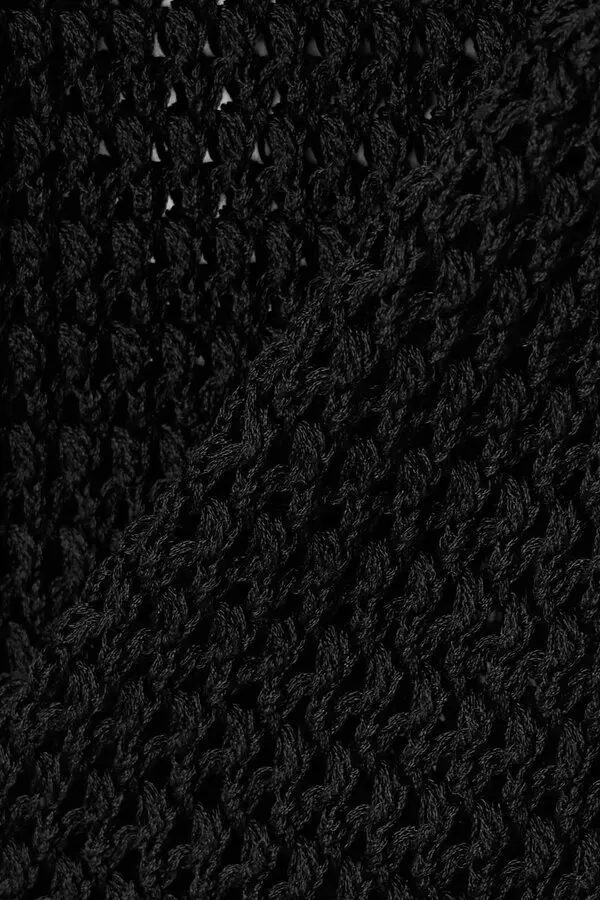 BODE Willow Crocheted Cotton Polo Sweater