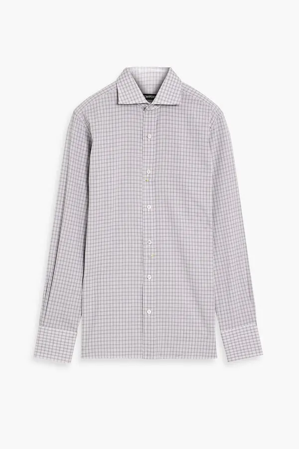 TOM FORD Gingham Cottonpoplin Shirt