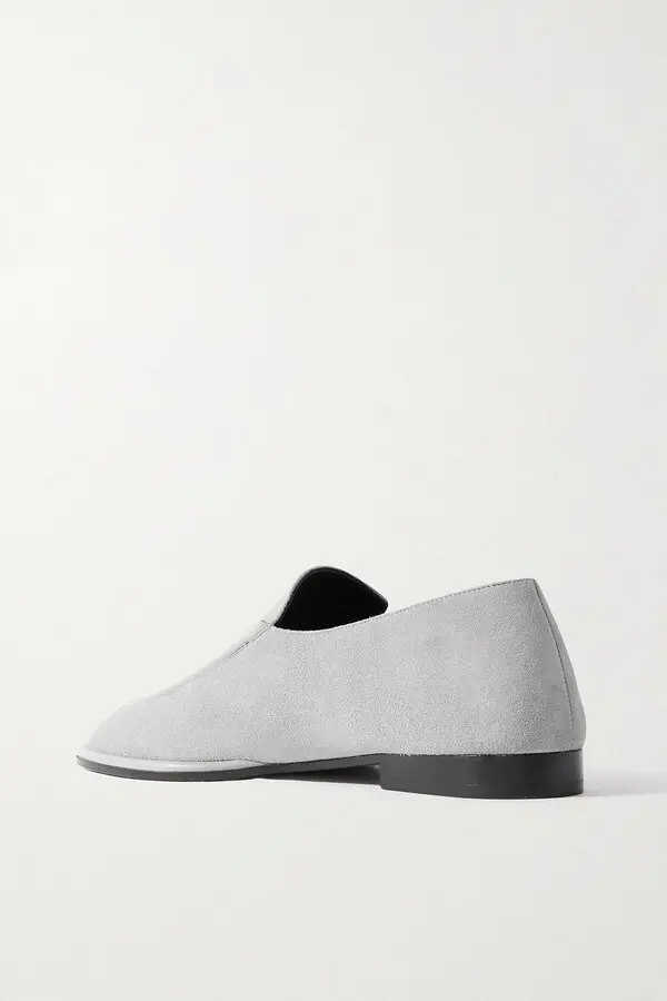 NEOUS Polaris Suede Loafers With Leather Trim - Gray