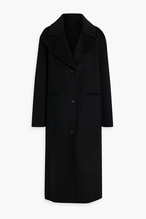 Loulou De Saison Vitto Wool And Cashmere-blend Felt Coat - Black