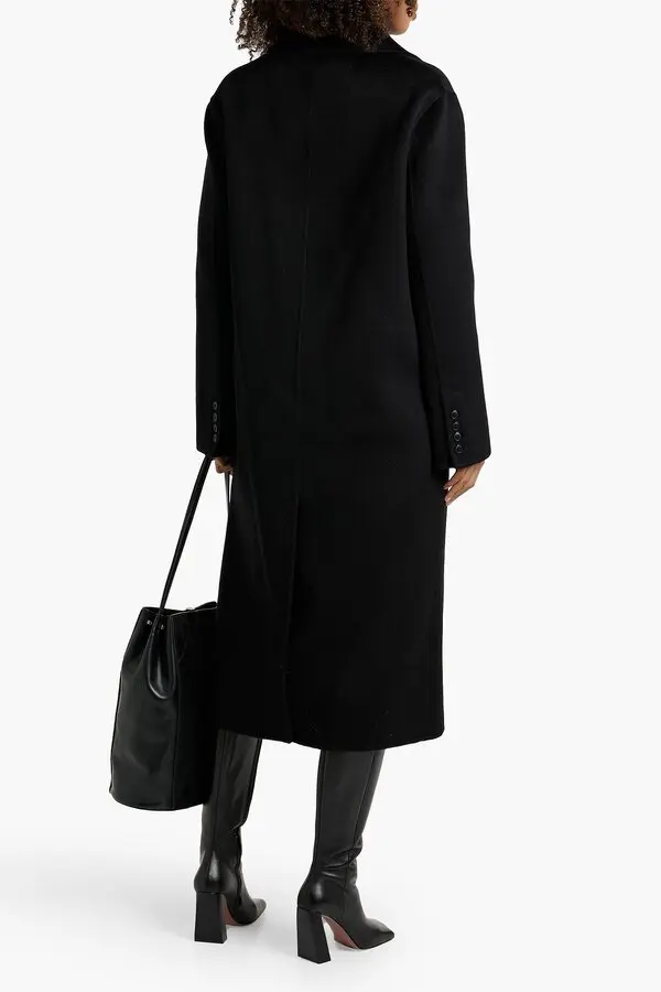 Loulou De Saison Vitto Wool And Cashmere-blend Felt Coat - Black