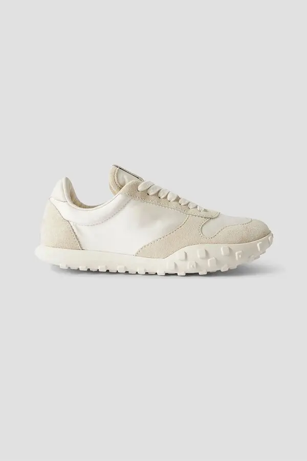 JIL SANDER Moon Suede And Shell Sneakers - Ivory