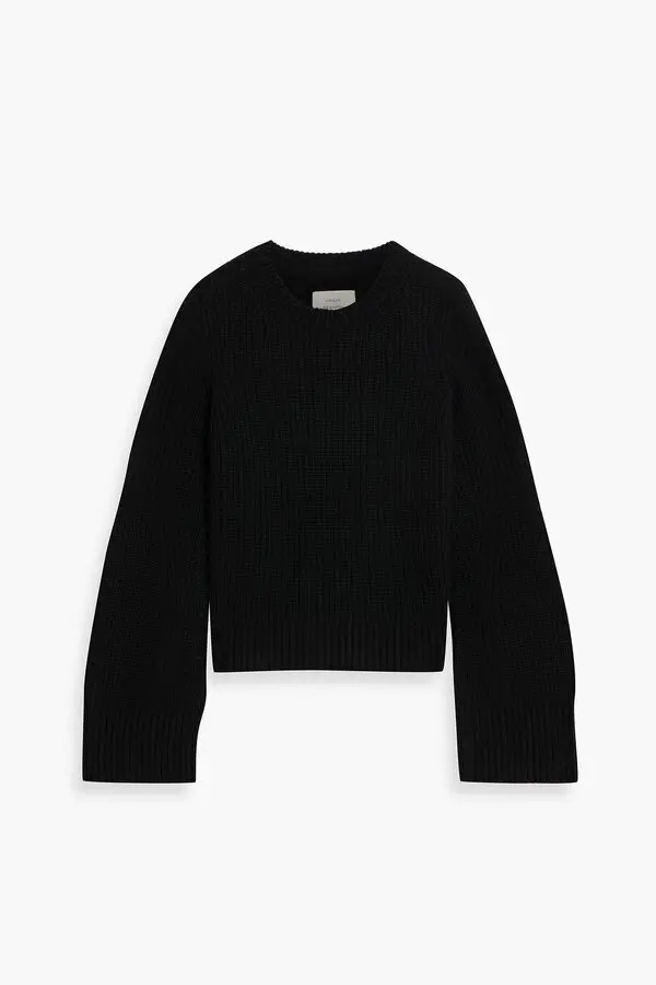 Loulou De Saison Alfie Ribbed Cashmere Sweater - Black