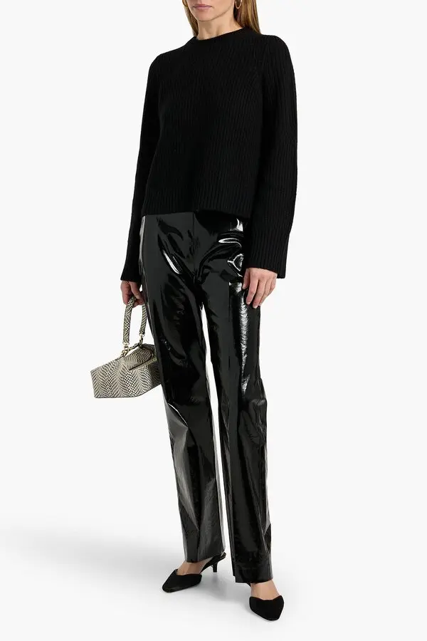Loulou De Saison Alfie Ribbed Cashmere Sweater - Black