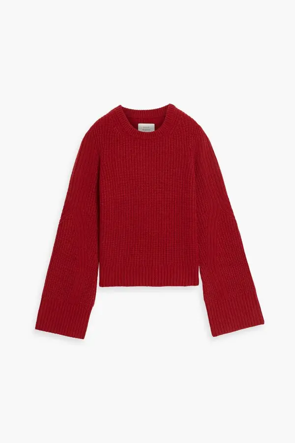 Loulou De Saison Alfie Ribbed Cashmere Sweater - Claret