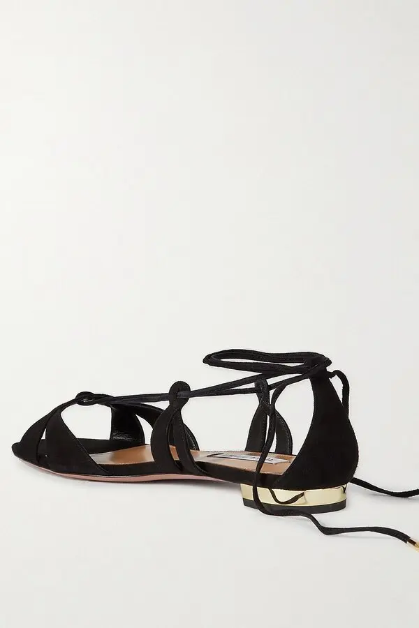 AQUAZZURA Cala Di Volpe Suede Sandals