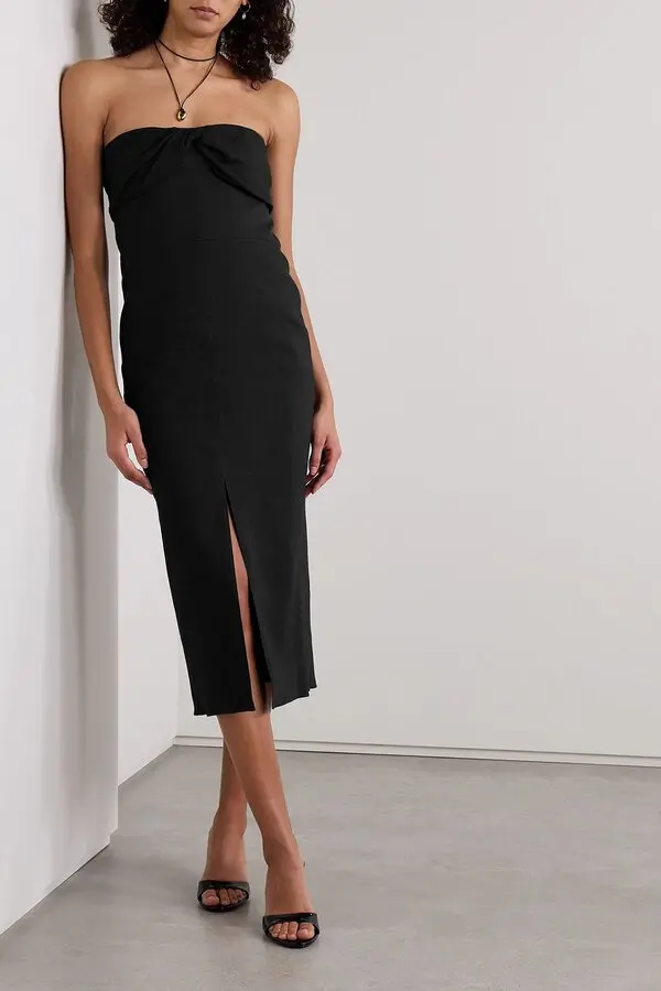 Isabel Marant Étoile Darlena Strapless Gathered Midi Dress