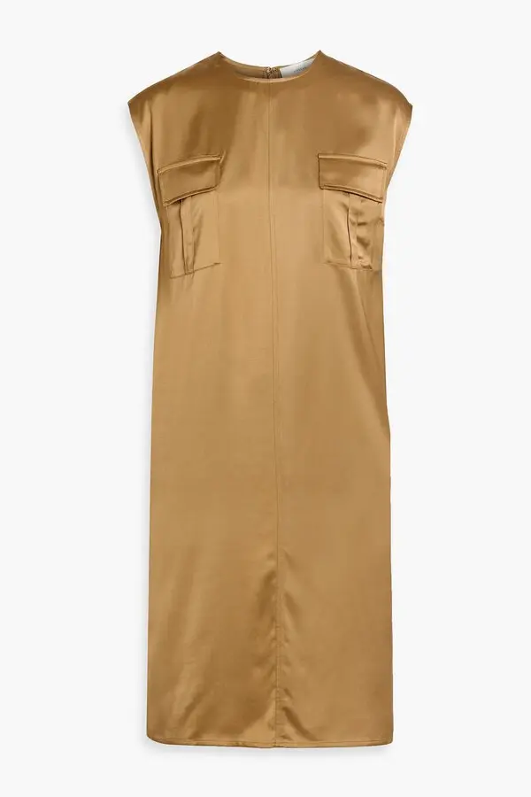 Loulou De Saison Seena Satin Dress - Camel