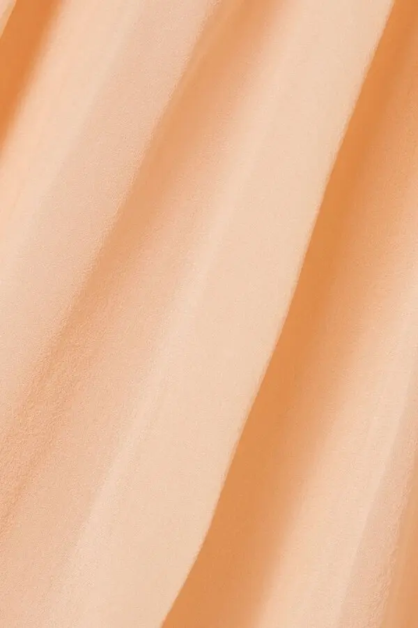 Ulla Johnson Safa Gathered Silk Crepe De Chine Blouse - Peach