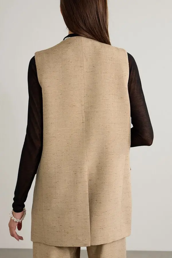 JOSEPH Arago Double-breasted Tweed Vest