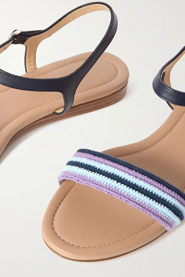 Gabriela Hearst Alexi Crochet And Leather Sandals
