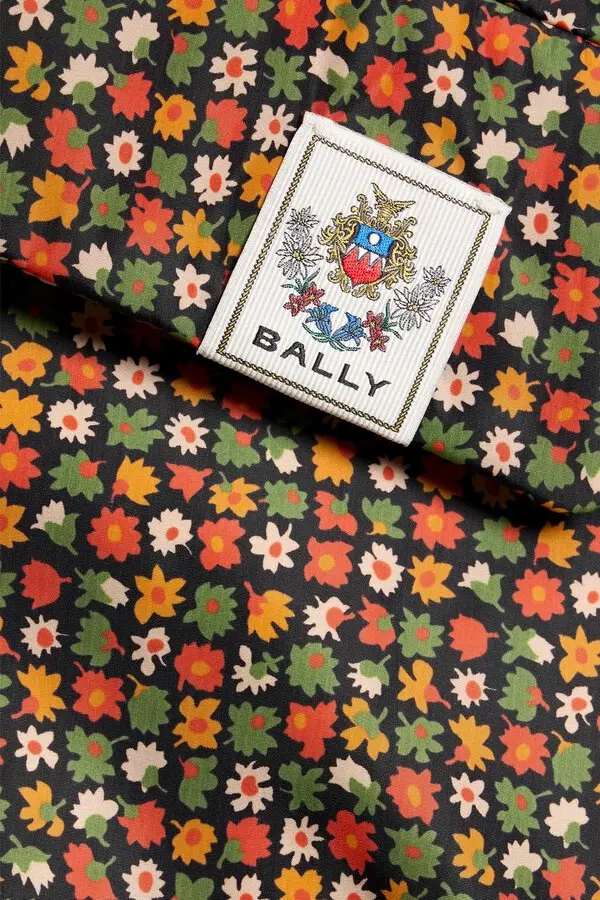 Bally Floral Print Shell Peplum Jacket