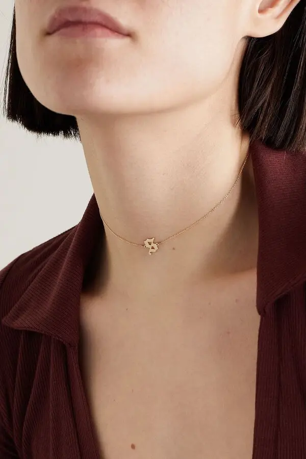 THE M JEWELERS 10 Karat Single Letter Choker