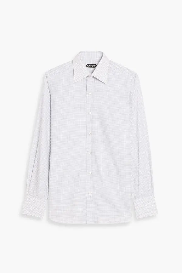 TOM FORD Checked Cottonpoplin Shirt
