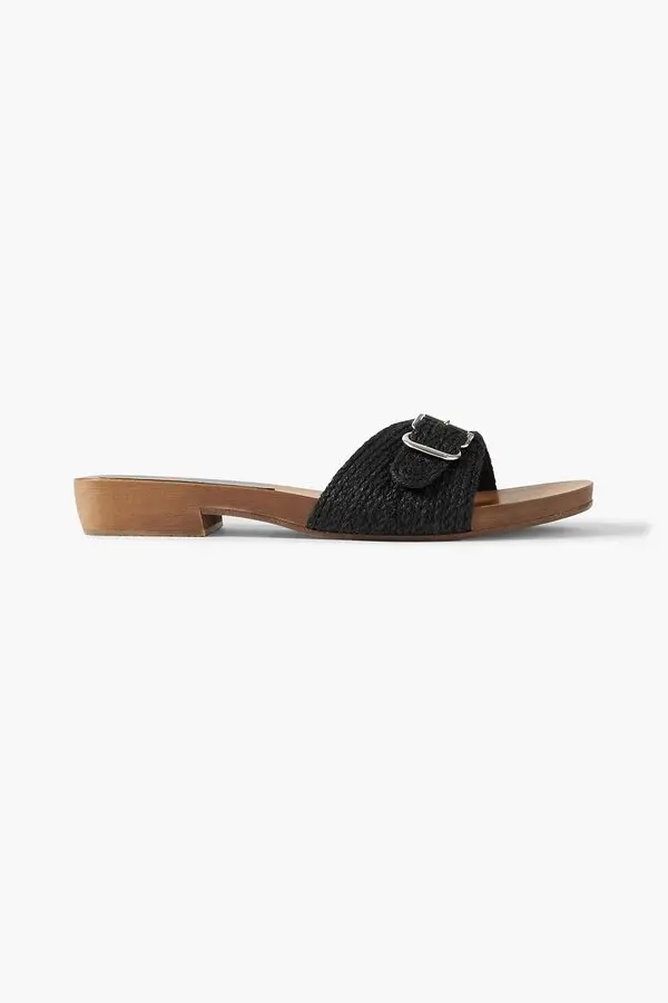 Gabriela Hearst Clover Buckled Jute Slides