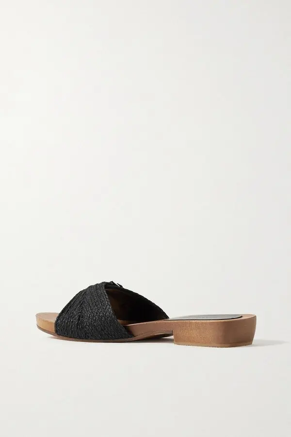 Gabriela Hearst Clover Buckled Jute Slides