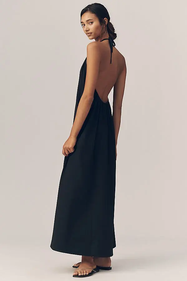 Beyond Yoga Go With The Flow Halter Maxi Dress