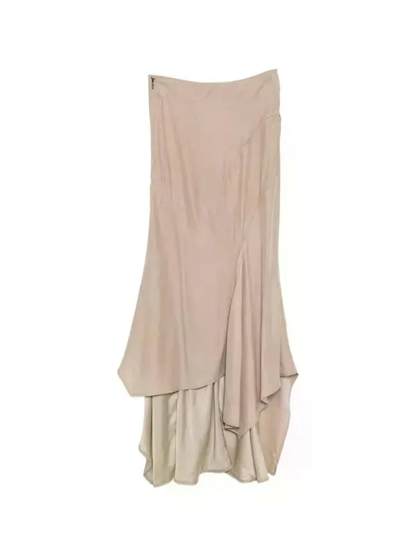 YEHUAFAN Draped Panelled Skirt