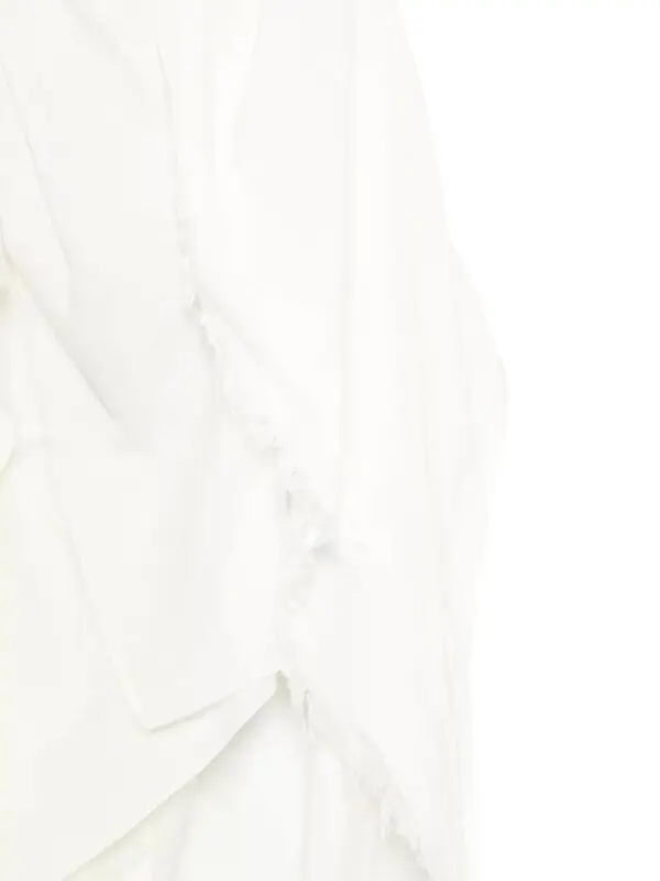 YEHUAFAN Fine Knit Frayed Draped Cardigan