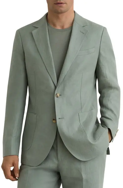 REISS Atlantic Linen Sportcoat - Sage