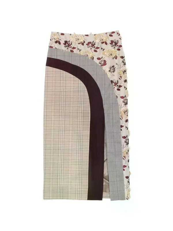 Antonio Marras Patchwork Floral-print Midi Skirt