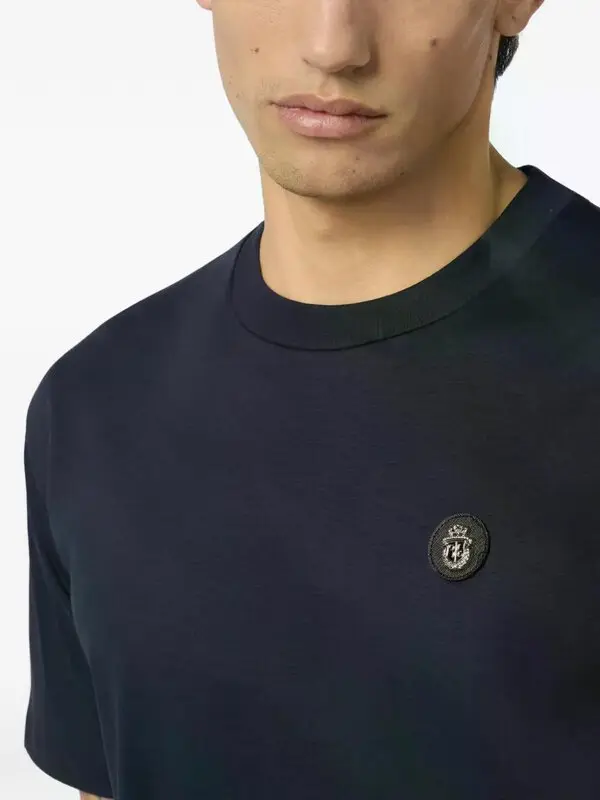 BILLIONAIRE Logo-patch T-shirt - Blue