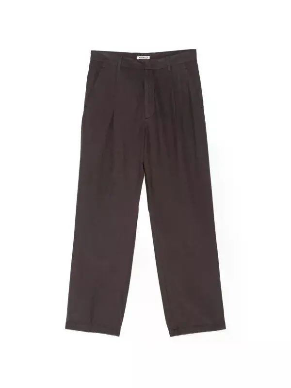Auralee Pleated Straight-leg Trousers
