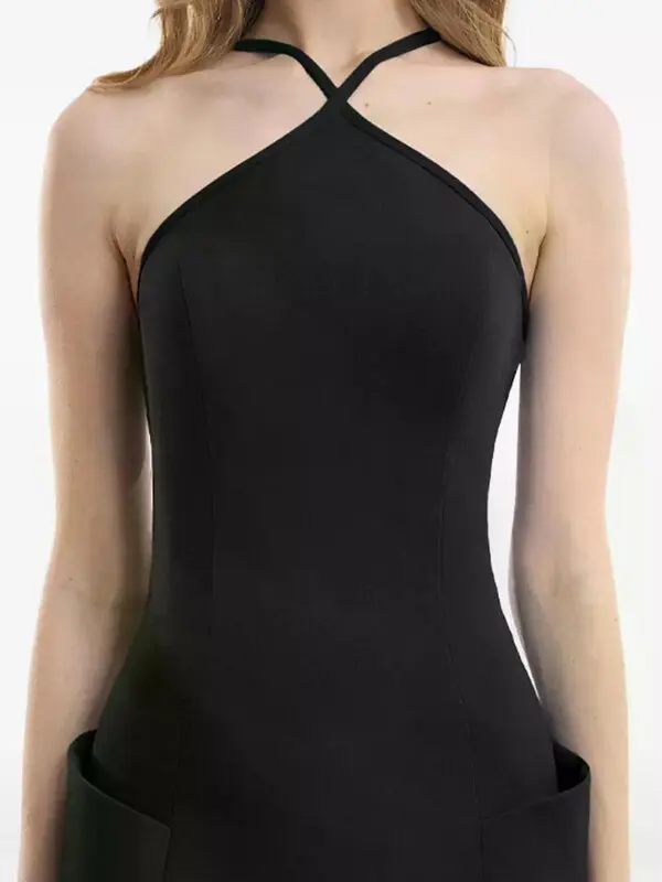 GEMY MAALOUF Halter-neck Structured Hip Gown