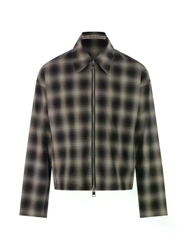 META CAMPANIA COLLECTIVE Tino Check-pattern Zip-up Jacket