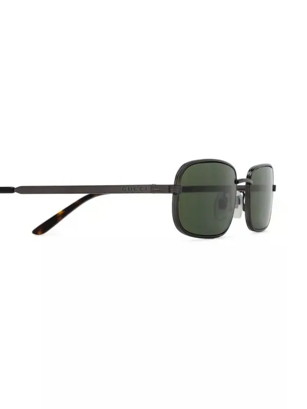 Gucci Rectangle-frame Metal Sunglasses