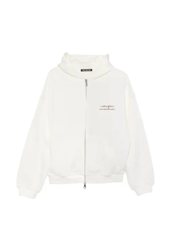 COLE BUXTON Logo Print Zip-up Hoodie
