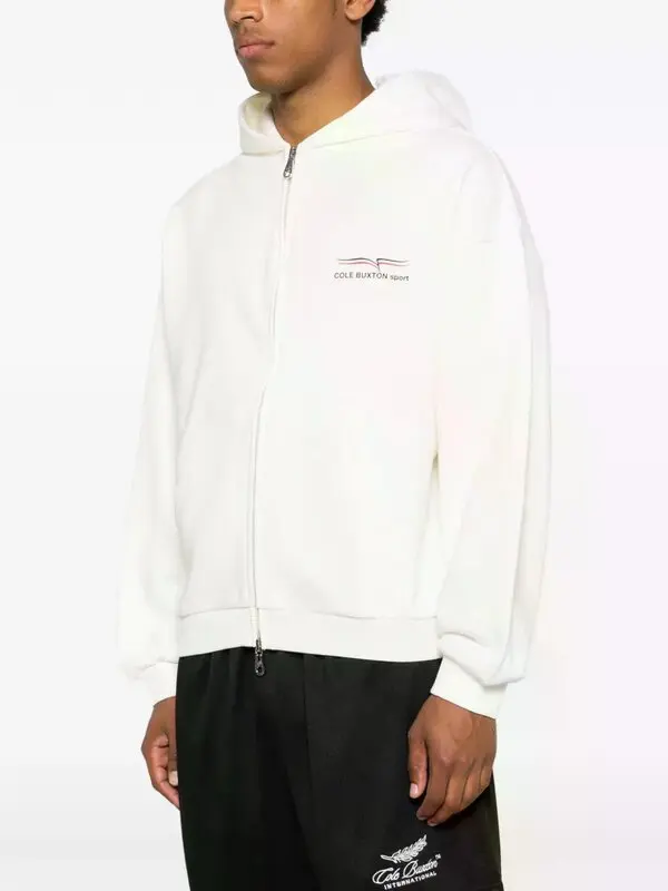 COLE BUXTON Logo Print Zip-up Hoodie