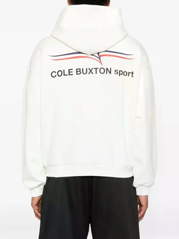 COLE BUXTON Logo Print Zip-up Hoodie
