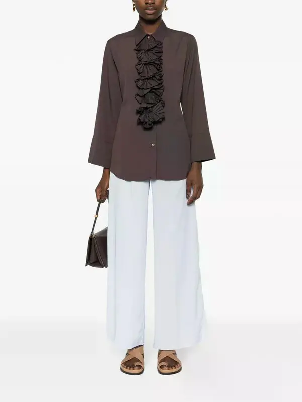 P.a.r.o.s.h Cedar Cady Blouse With Ruffled Detailing