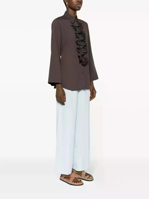 P.a.r.o.s.h Cedar Cady Blouse With Ruffled Detailing